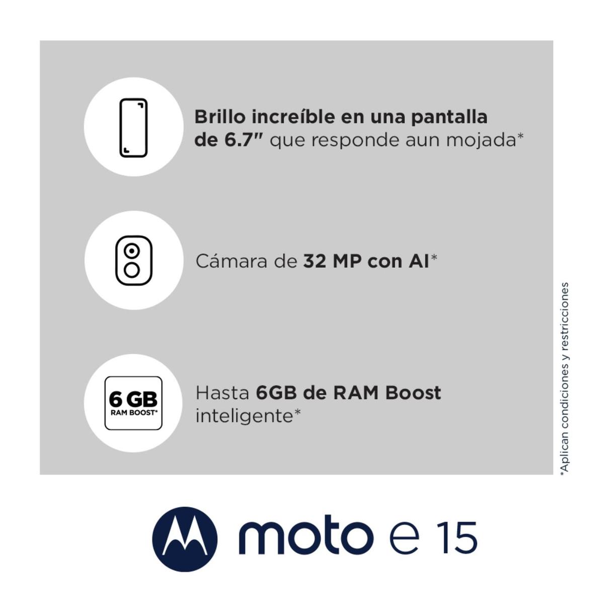 Motorola Moto E15 2+64GB Blue Motorola | Paris.cl