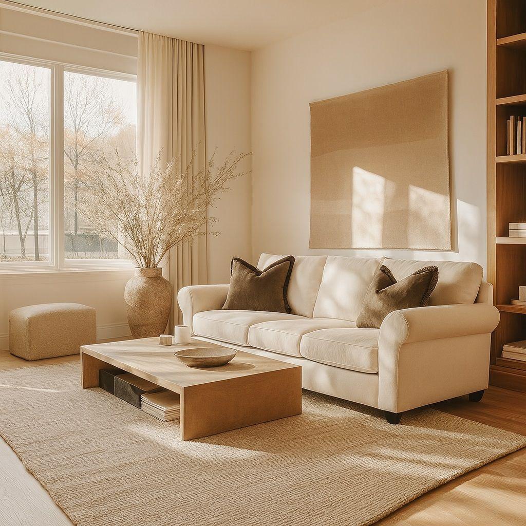 Sofá 3 Cuerpos Pavia Beige Tela – Confort y Estilo para tu Hogar Casa ...