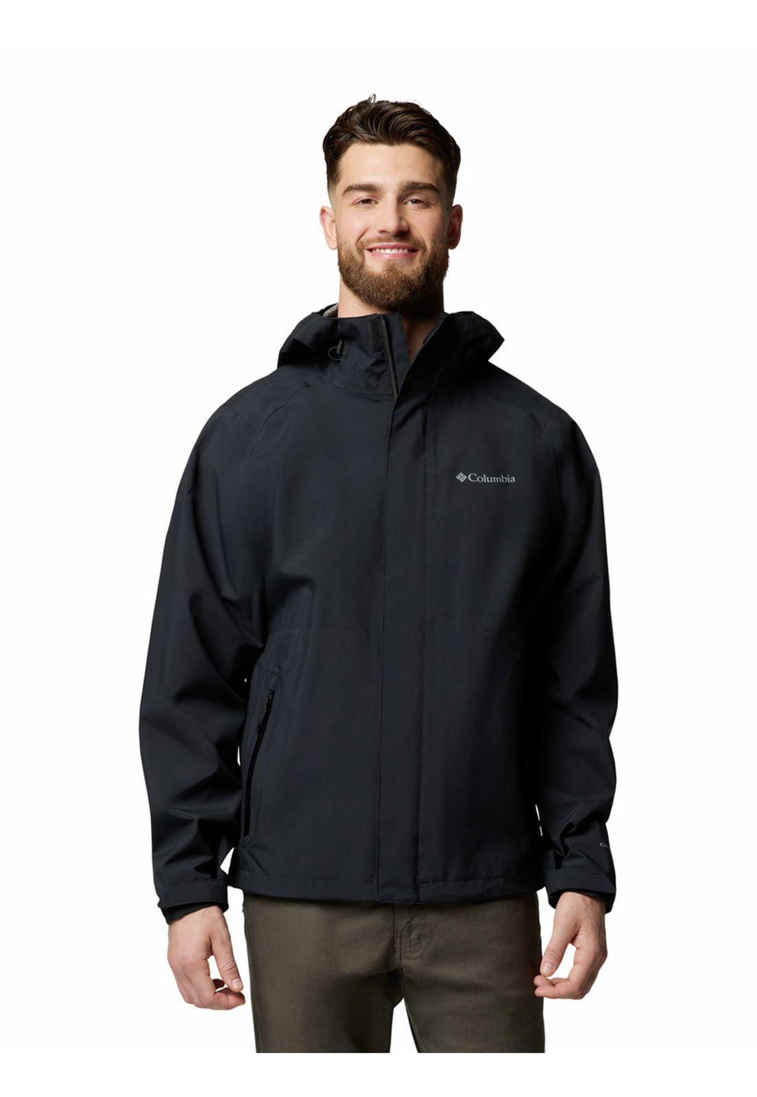 Cortaviento imperm Hombre Earth Explorer Negro Columbia | Paris.cl