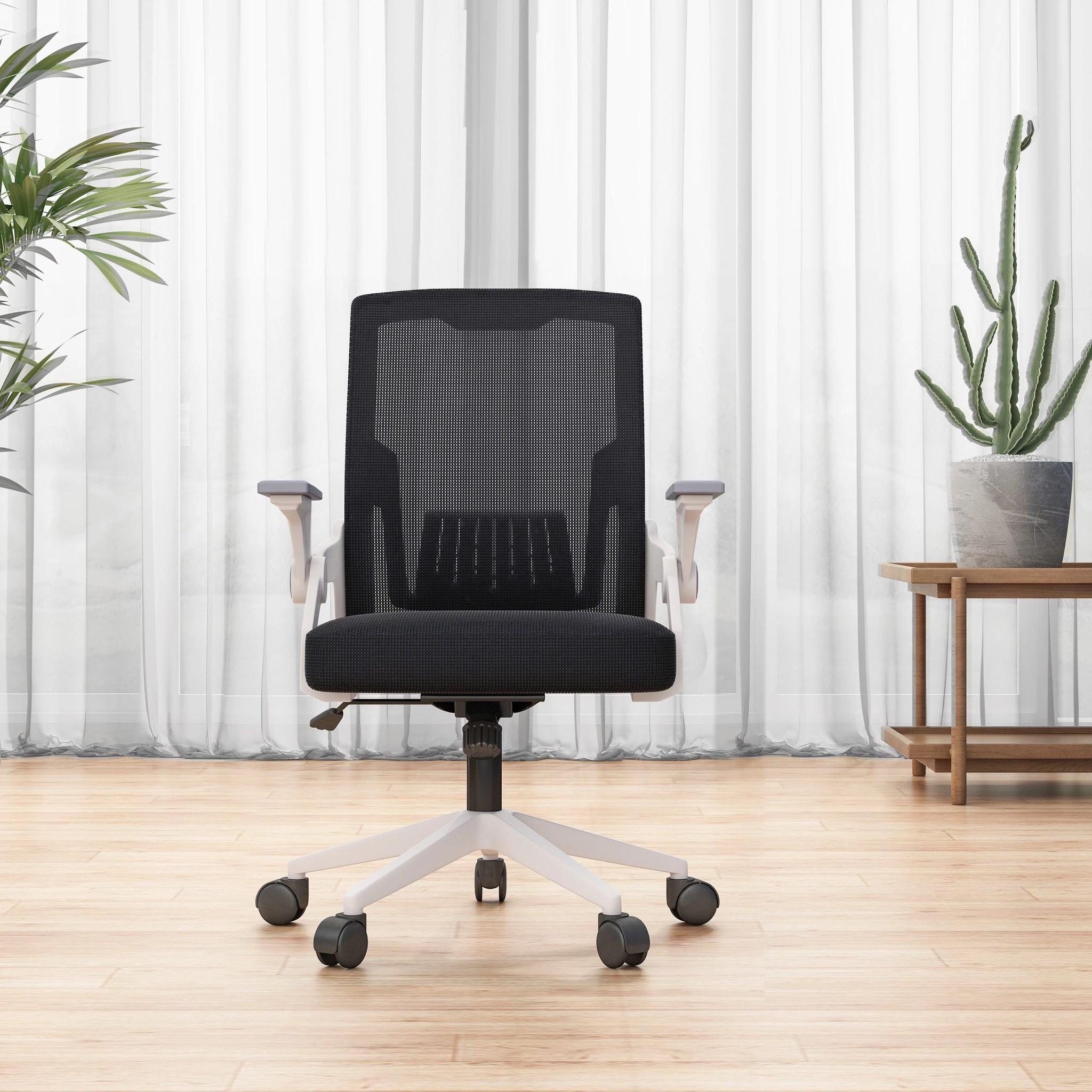 Silla de oficina luxury ergonómica blanco-negra Warrior | Paris.cl