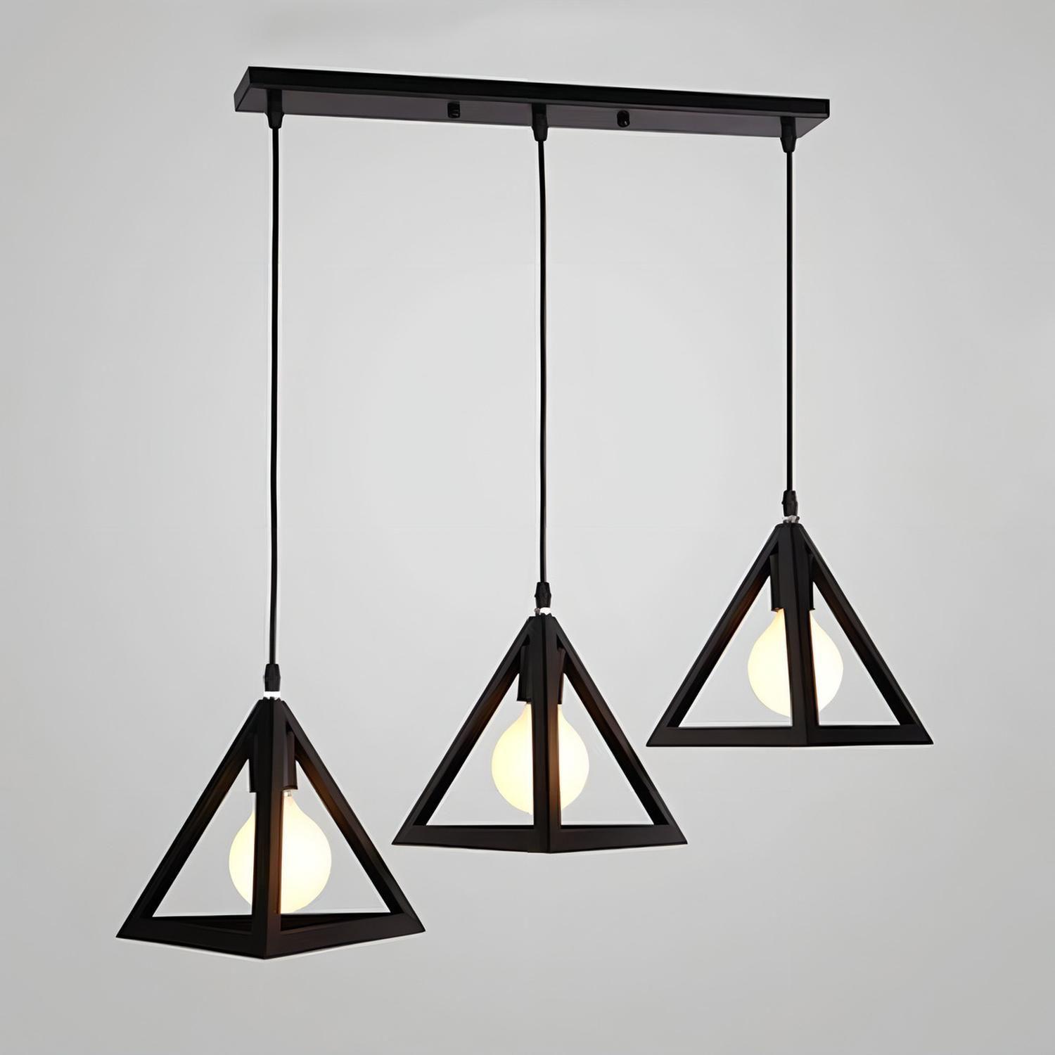 Lampara De Techo Triple Luz Kivs Threefold Line Diseño Industrial Tres ...