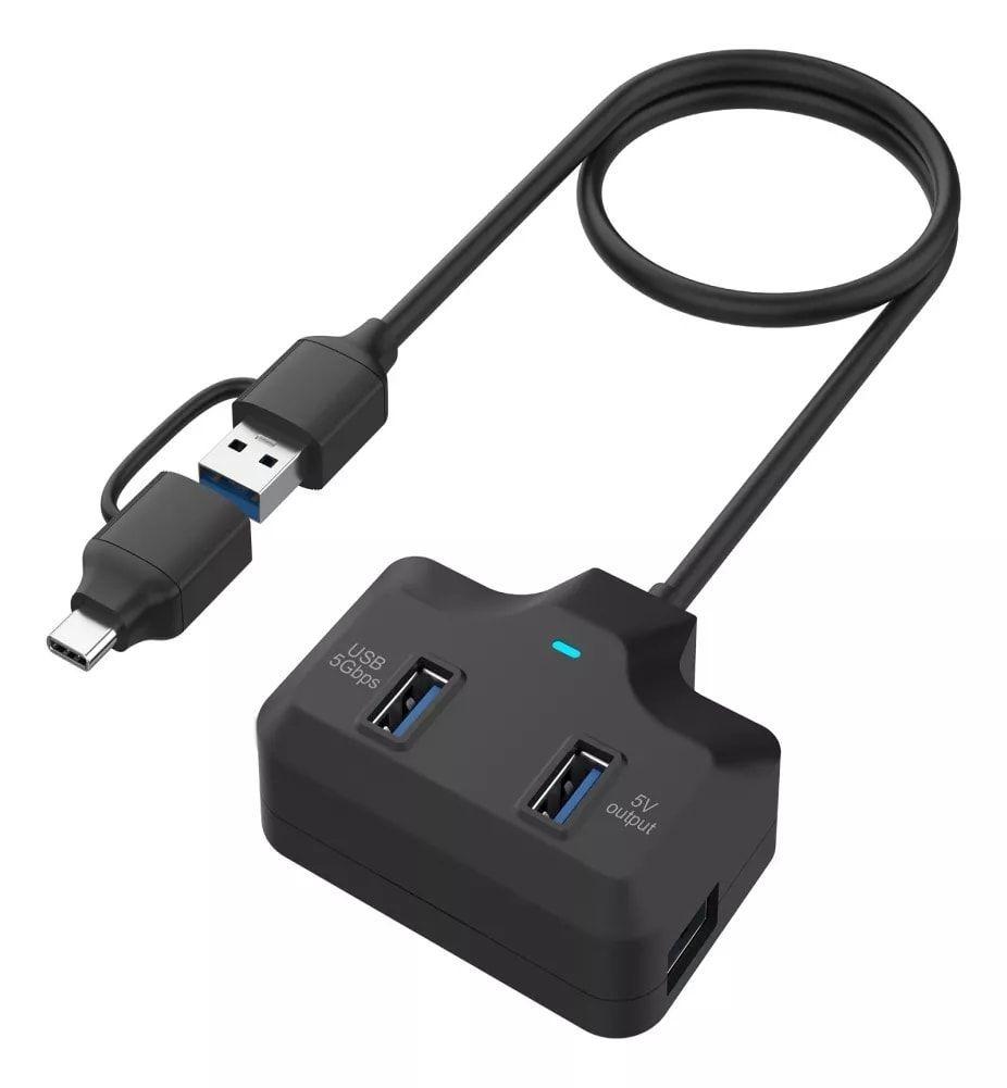 Hub 4 en 2 USB-C/USB-A de 4 Puertos USB 3.0 Onten Digitalchoice | Paris.cl