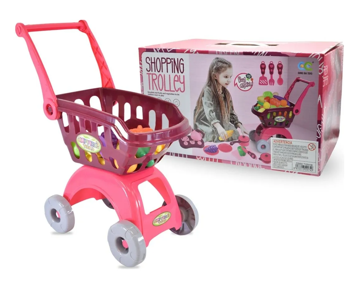 Juego Carro De Supermercado Con Frutas Y Verduras waos | Paris.cl