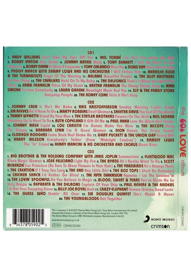 THE 60'S LOVE ALBUM - 60'S HITS (3CD BOXSET) (UK) | CD Hitway Music ...