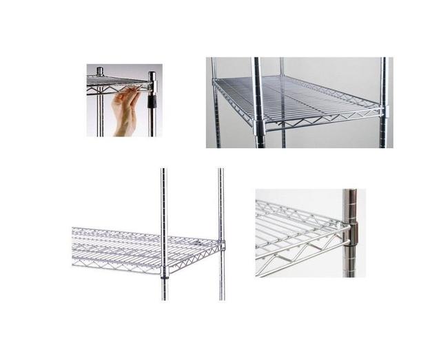 Estante Acero Cromado 90x45x180cm 800Kg - 4 repisas - 800Kg NSM.CL ...