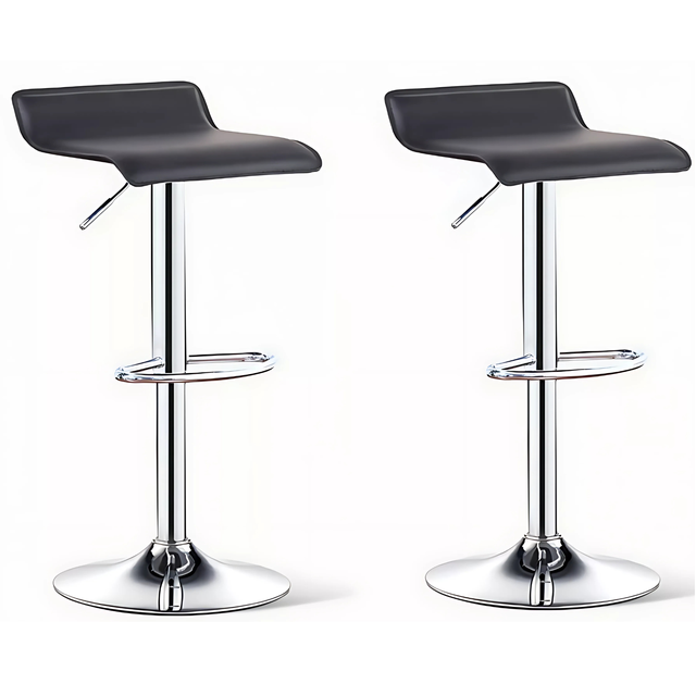 PACK X2 SILLA BAR AJUSTABLE CON REPOSAPIES NEGRO La Casa del Outlet ...