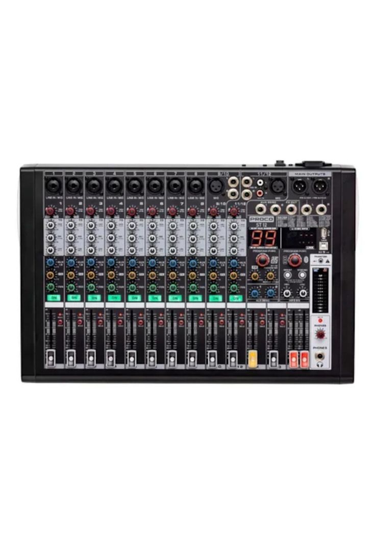 Precios Mixer Análogo 12 Canales Proco ST12 Negro | Coolebra