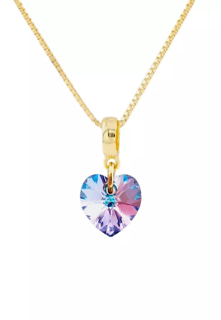 Collar Romance Gold 24K Cristal Swarovski® Vitral Light Joyas Montero ...