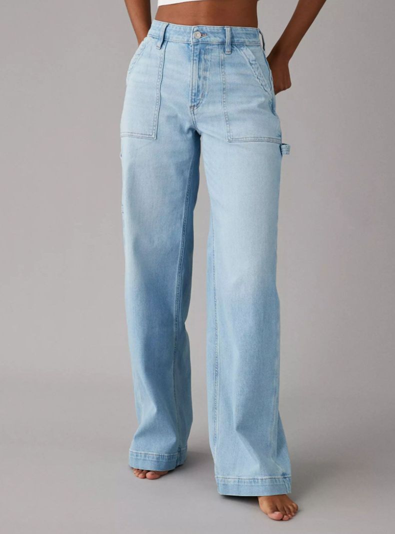 American Eagle - Jeans Ae Super HighWaisted WideLeg Jean Holgado Stretch | Ofertitas