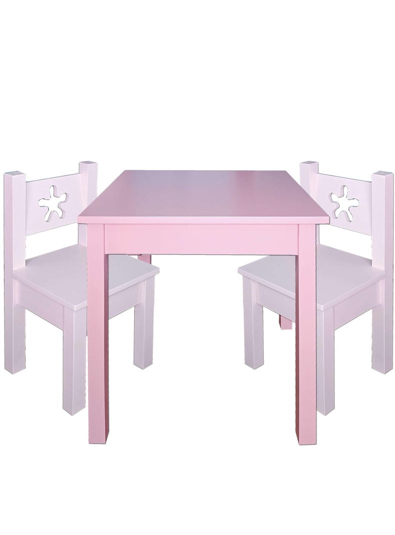 Mesa Infantil Rosada con 2 Sillas Rosa Pastel Decoración Creativa ...
